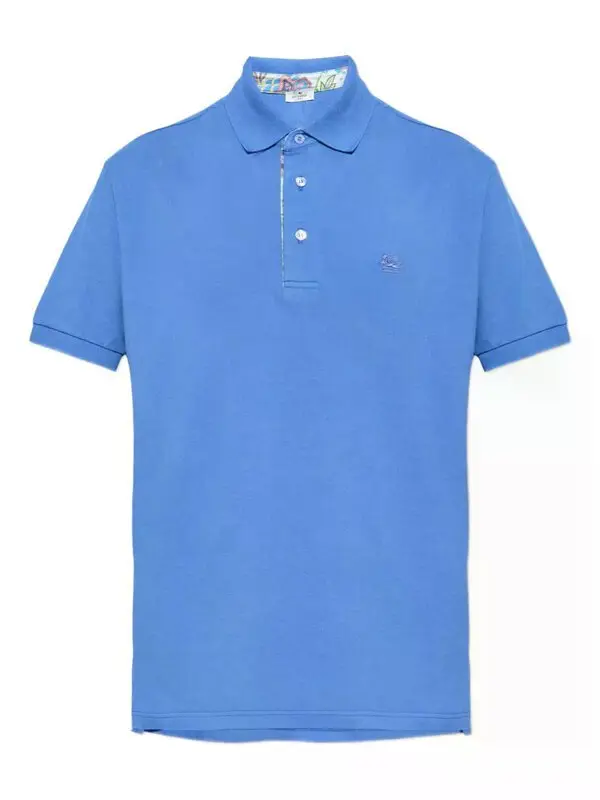 Etro Pegaso-motif Cotton Polo Shirt