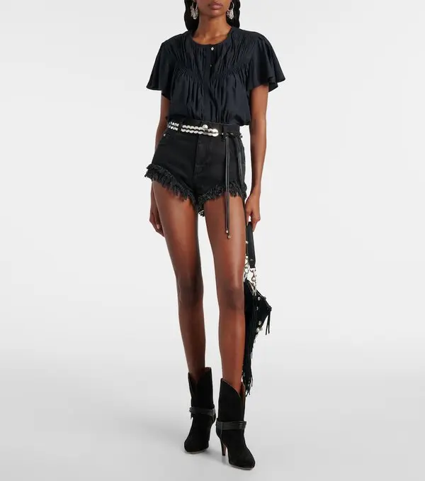 Isabel Marant Étoile Syndra Gathered Top - Black