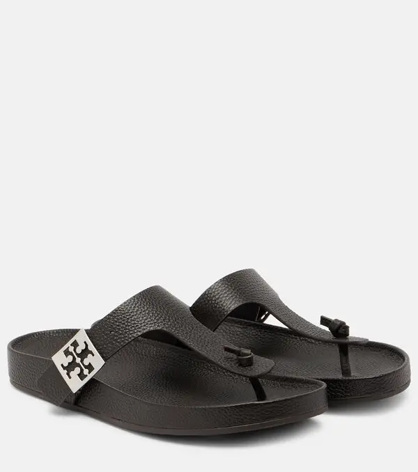 Tory Burch Mellow Leather Thong Sandals - Brown