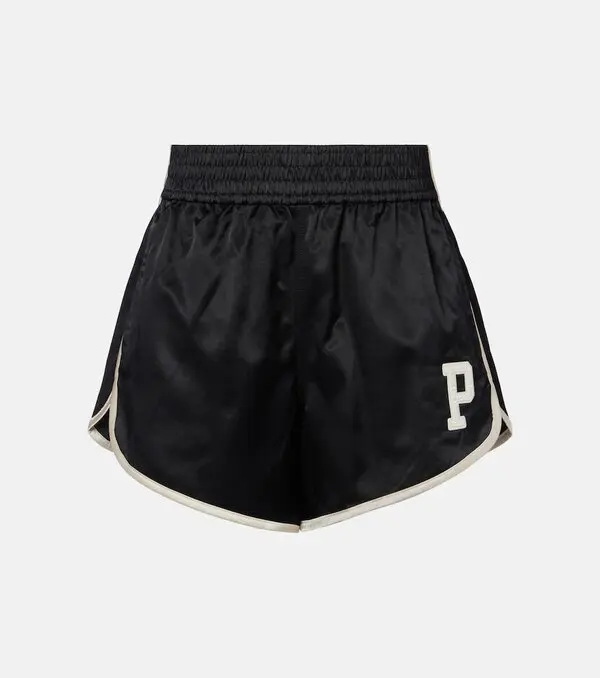 Polo Ralph Lauren Rally Cotton-blend Satin Shorts - Black