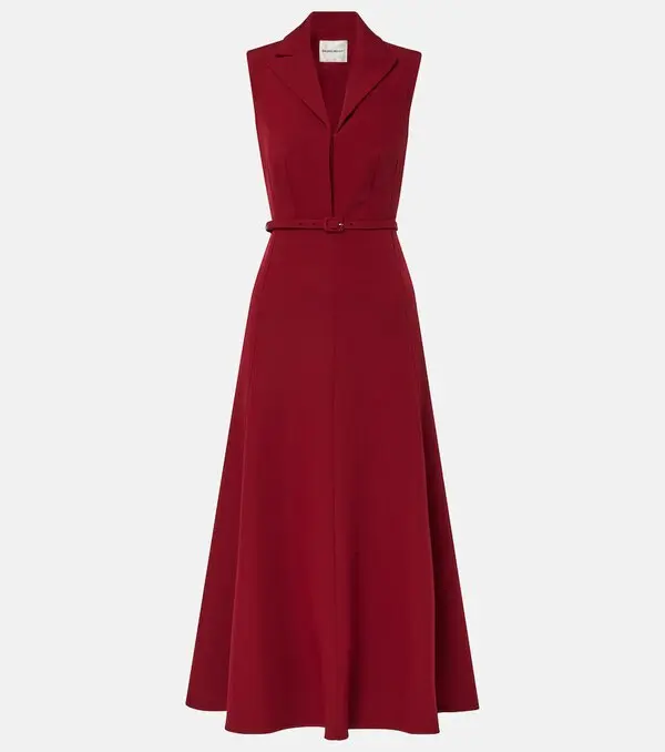 Roland Mouret Crepe Midi Dress - Red