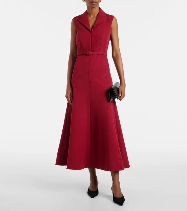 Roland Mouret Crepe Midi Dress