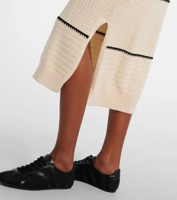 Varley Scott Striped Cotton Midi Dress - White