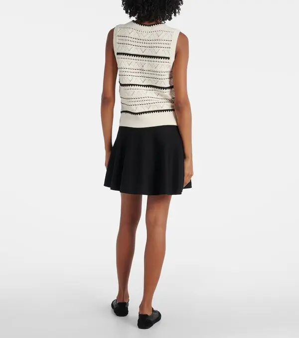Varley Athena Pointelle Cotton Sweater Vest