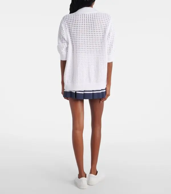 Varley Ellie Open-knit Cotton Cardigan