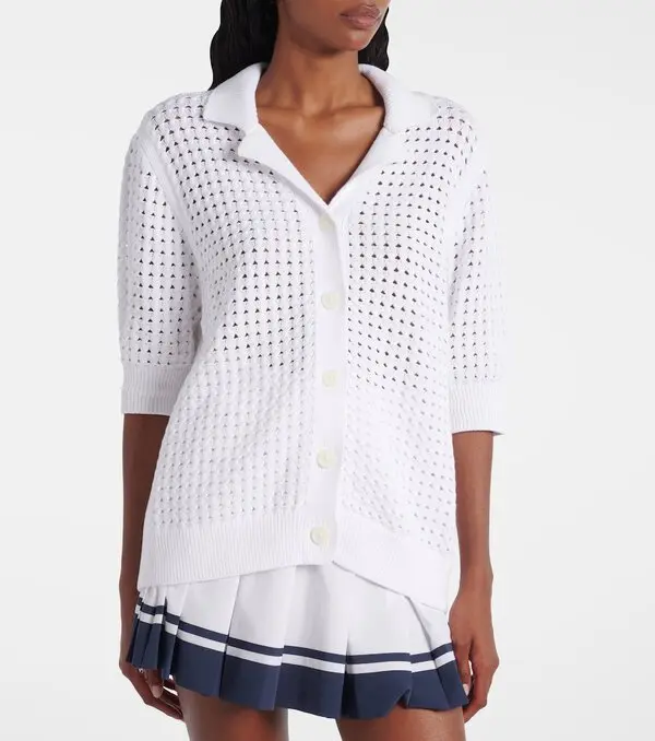 Varley Ellie Open-knit Cotton Cardigan