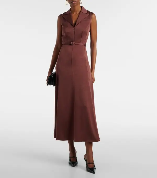 Roland Mouret Crepe Midi Dress