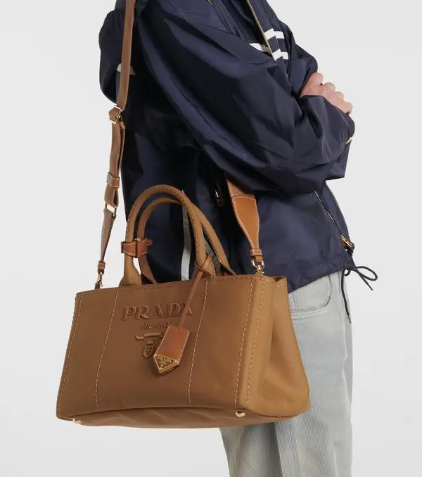 Prada Jardiniere Medium Canvas Tote Bag
