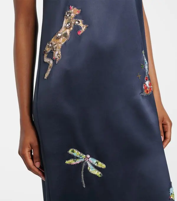 ALEMAIS Anouk Colantoni Fontaine Slip Midi Dress