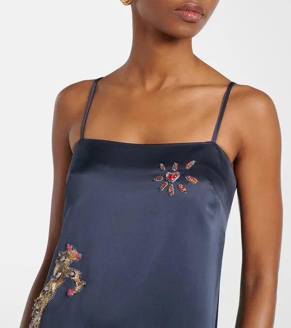 ALEMAIS Anouk Colantoni Fontaine Slip Midi Dress