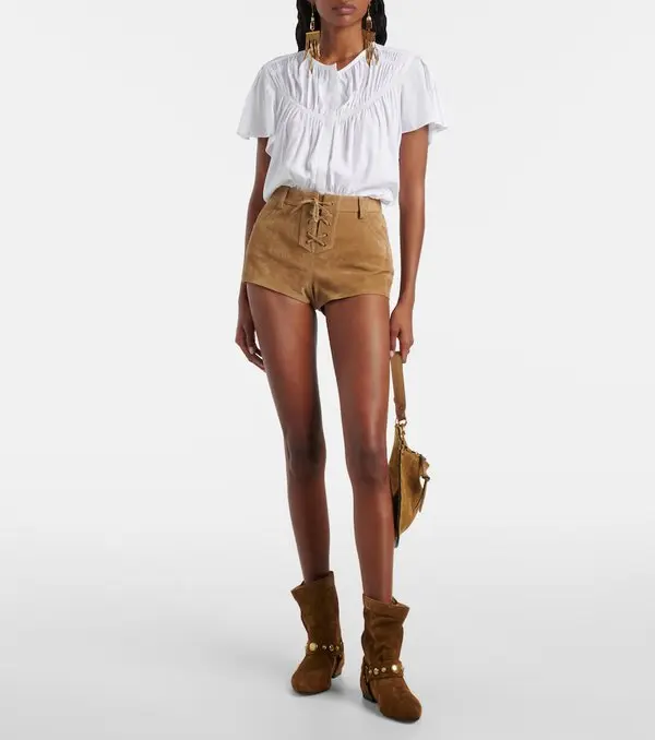 Isabel Marant Étoile Synda" Gathered Blouse In Panna+panna+uwhite