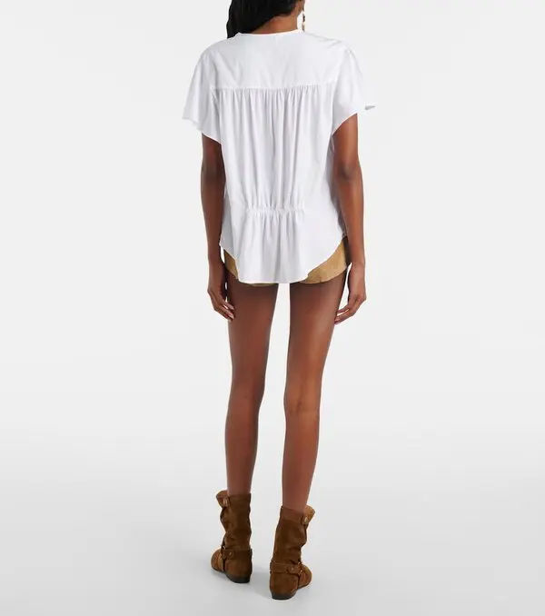 Isabel Marant Étoile Synda" Gathered Blouse In Panna+panna+uwhite