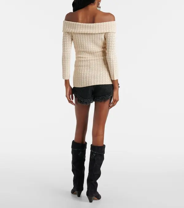Isabel Marant Étoile Dermottega Crochet Off-shoulder Top