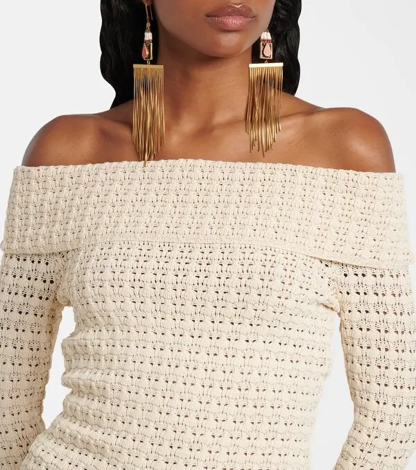 Isabel Marant Étoile Dermottega Crochet Off-shoulder Top