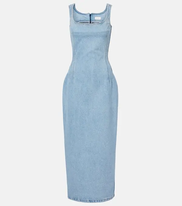 Magda Butrym Denim Midi Dress - Blue