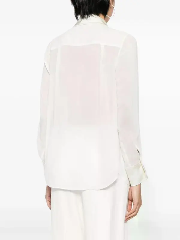 Simkhai Vinka Pleated Long-sleeve Shirt