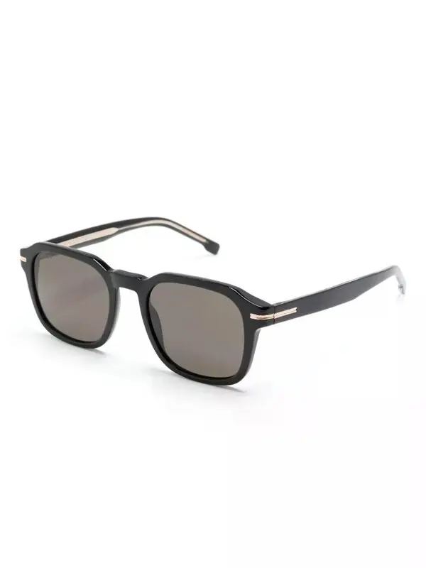 BOSS Square Frame Sunglasses With Gold Tone Detail