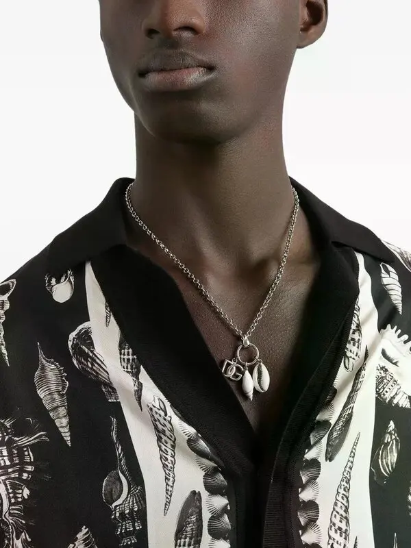 Dolce & Gabbana Dg Logo Pendant Necklace With Shell Charms