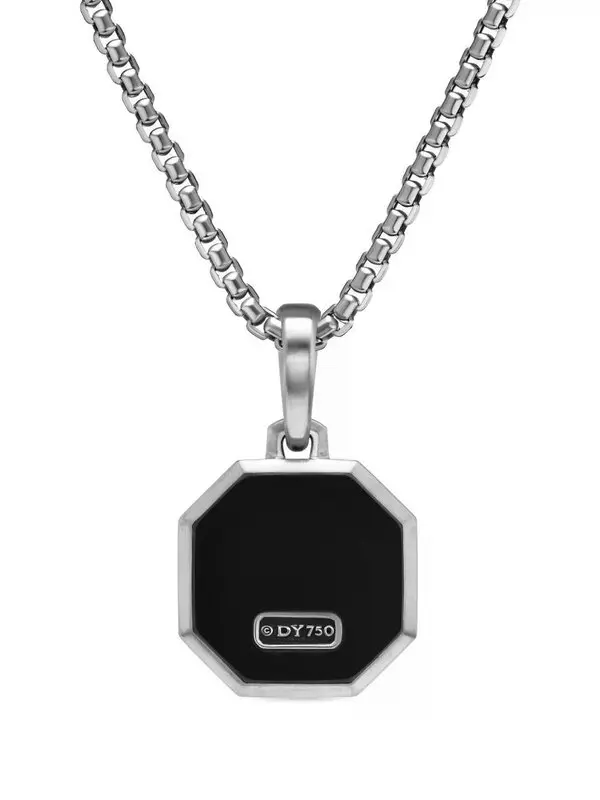 David Yurman Sterling Octagon Onyx Necklace