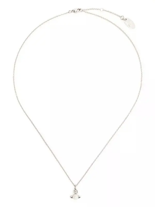 VIVIENNE WESTWOOD Tone Orb Pendant Necklace With Faux Pearl