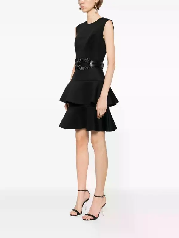 SAIID KOBEISY Midi Ruffled Dress - Black