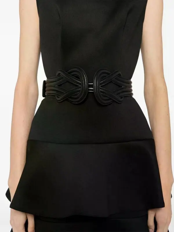 SAIID KOBEISY Midi Ruffled Dress - Black