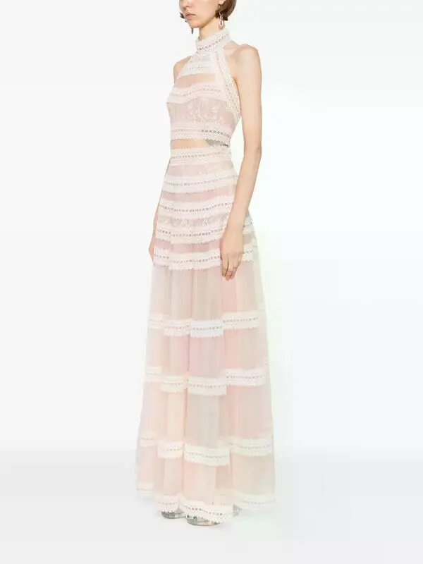 SAIID KOBEISY Lace Sleeveless Gown - Pink