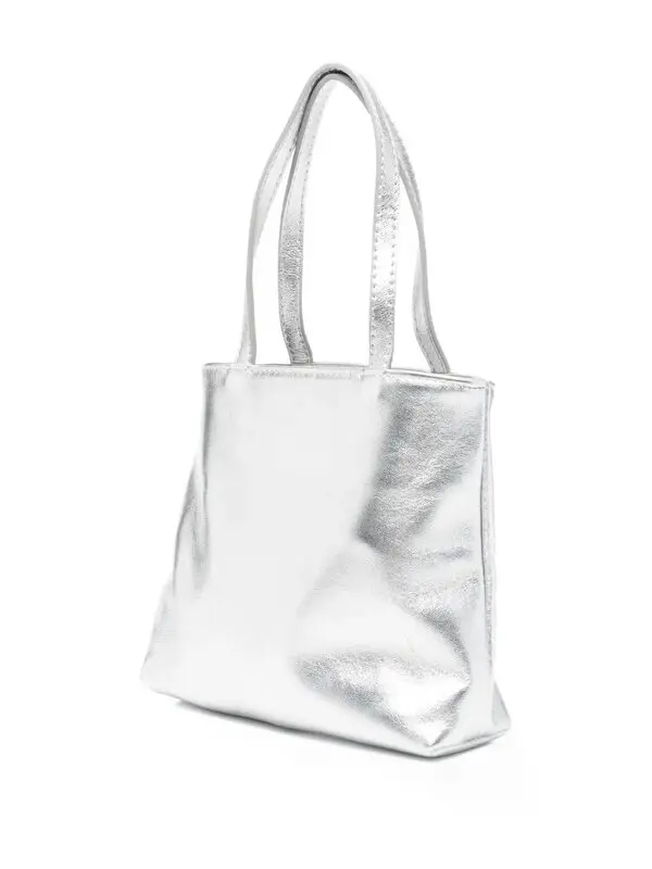 HAI Leather Tote Bag - Silver