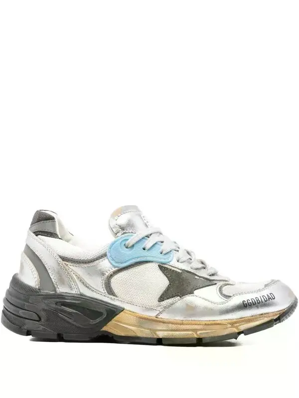 GOLDEN GOOSE Dad-star Lace-up Sneakers - Silver