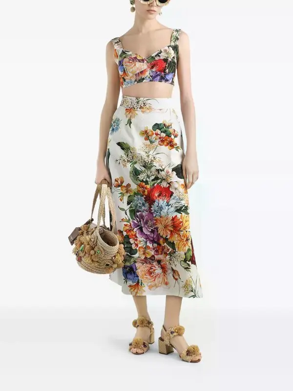 Dolce & Gabbana Floral Print Bralette Top