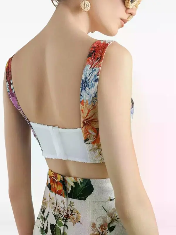 Dolce & Gabbana Floral Print Bralette Top
