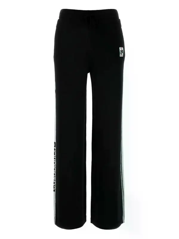 Casablanca Merino Wool Side Stripe Track Pants - Black