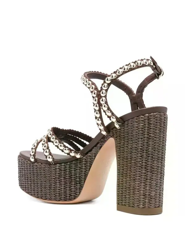 Casadei 120mm Isa Studsway Platform Sandals