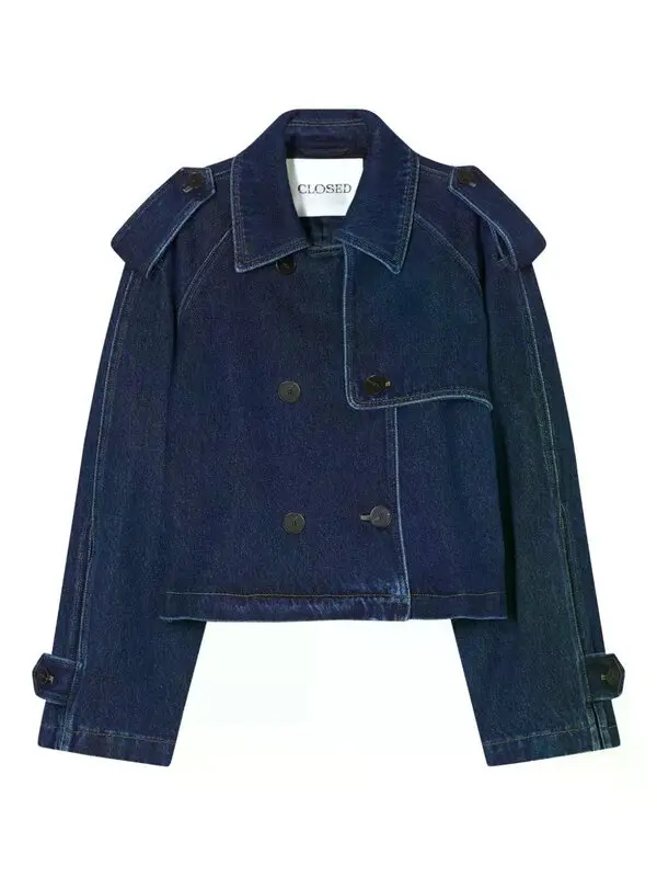 Closed Denim Cropped Jacket With Belted Cuffs