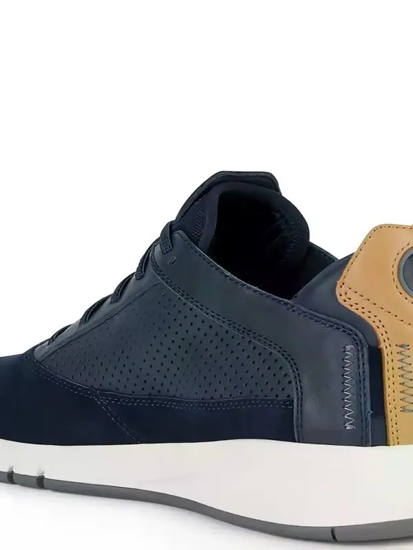 Geox Aerantis Lace-up Perforated Leather Sneakers
