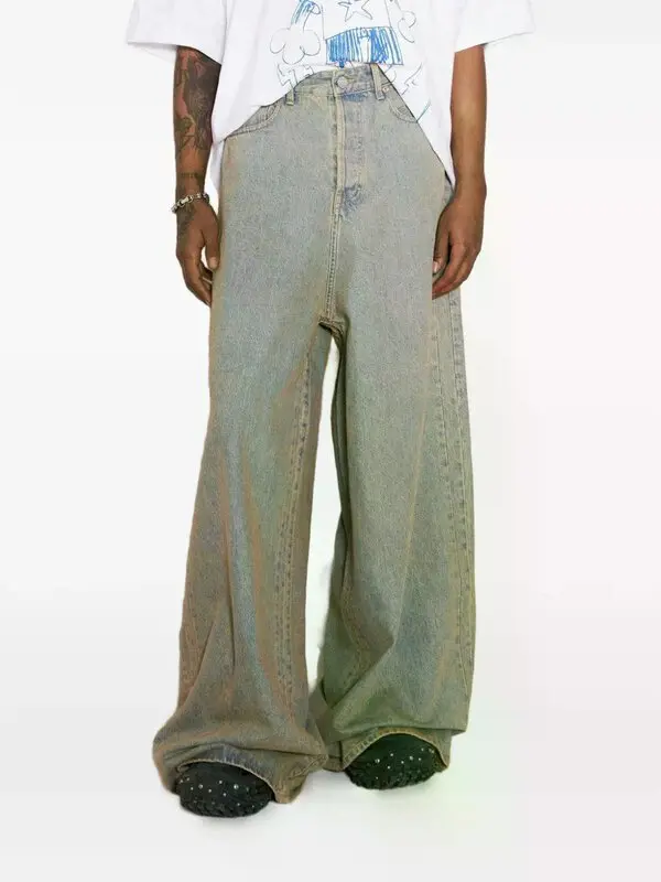 Vetements Faded Wide-leg Jeans - Blue