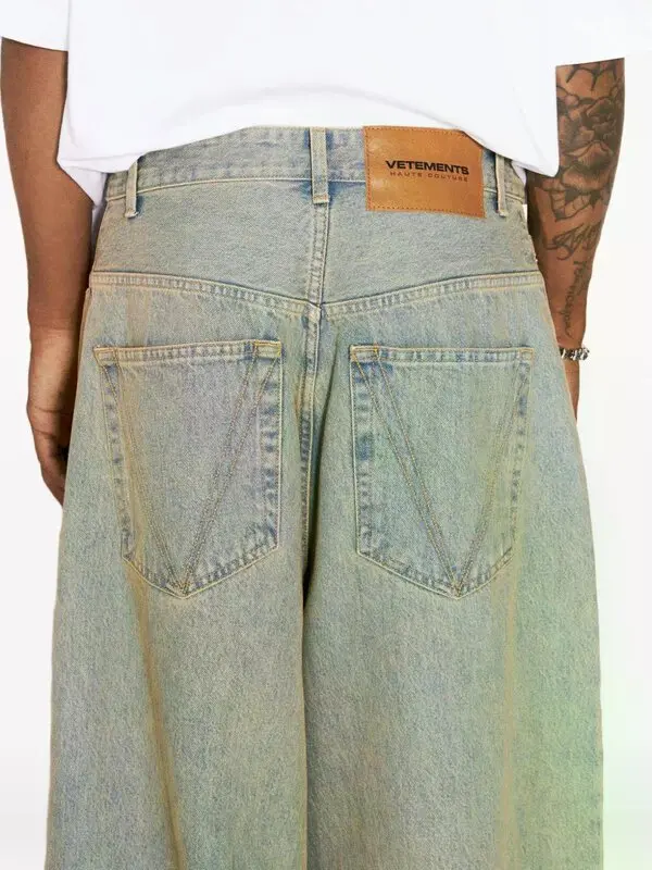 Vetements Faded Wide-leg Jeans