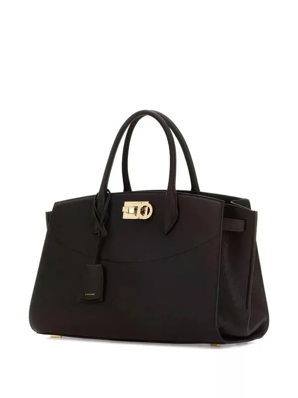 FERRAGAMO Studio Leather Tote Bag - Brown