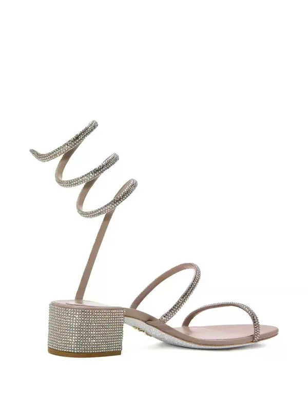 Rene Caovilla Embellished Block-heel Sandals