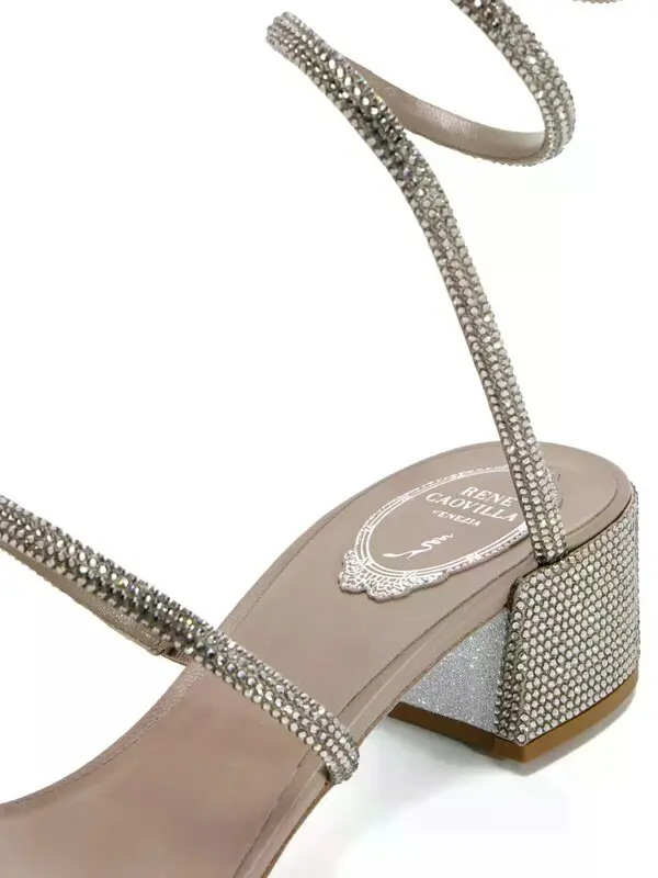 Rene Caovilla Embellished Block-heel Sandals
