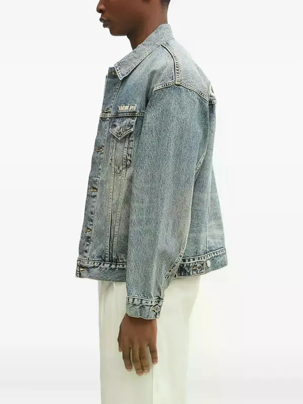 A BATHING APE Logo Embroidered Denim Jacket