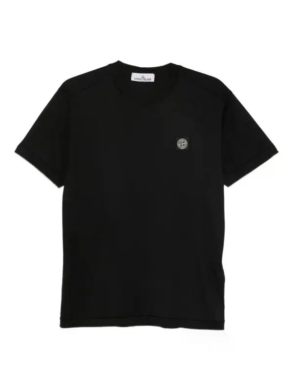 Stone Island Logo-patch Short-sleeved T-shirt - Black