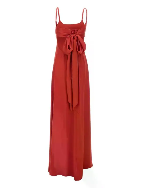 Max Mara Dede Empire Waist Cut-out Dress With Bow Detail