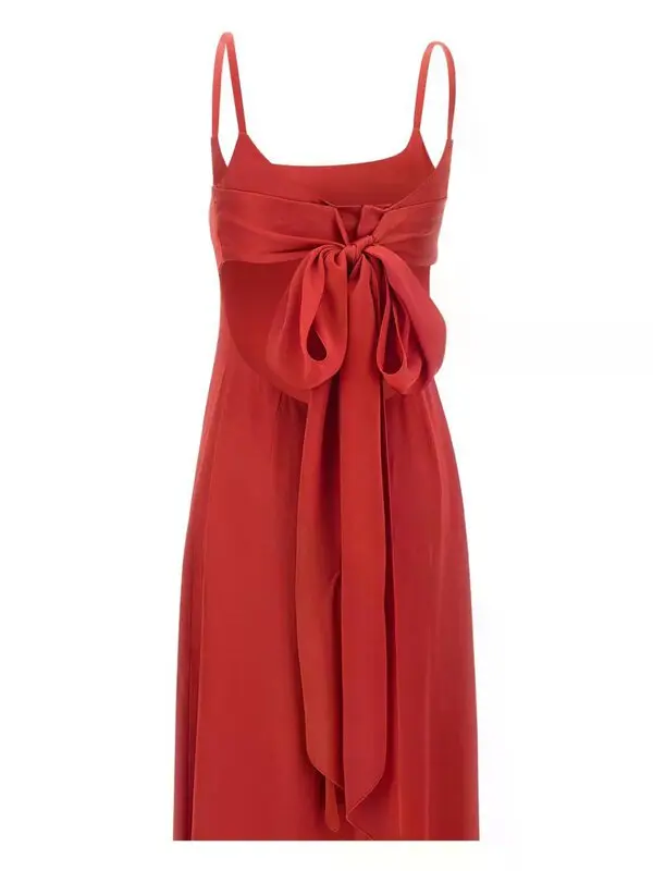 Max Mara Dede Empire Waist Cut-out Dress With Bow Detail