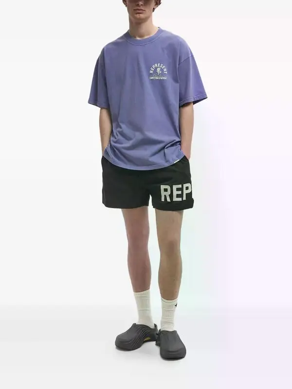 REPRESENT Logo-appliqué T-shirt - Blue