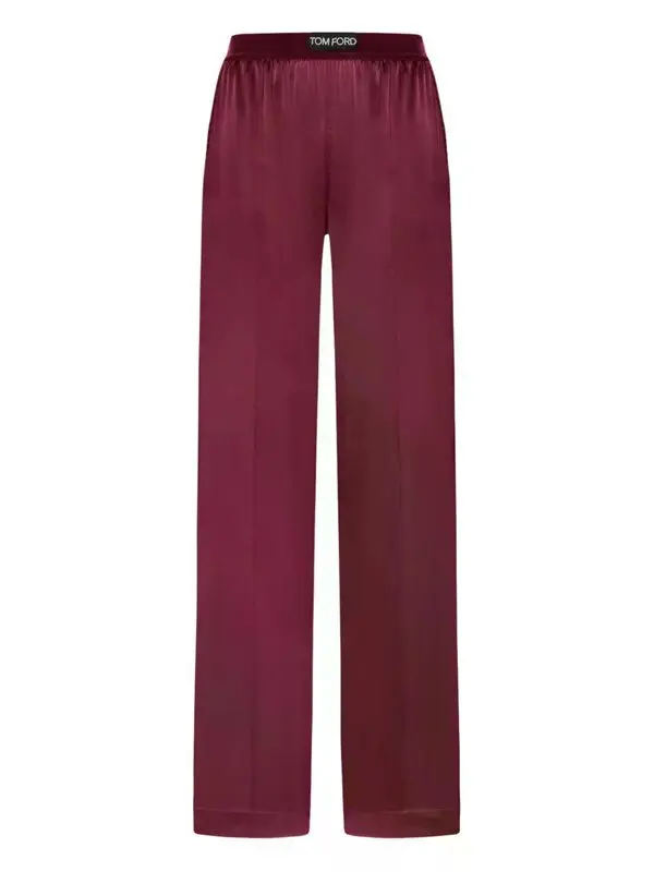 TOM FORD Satin Trousers - Red