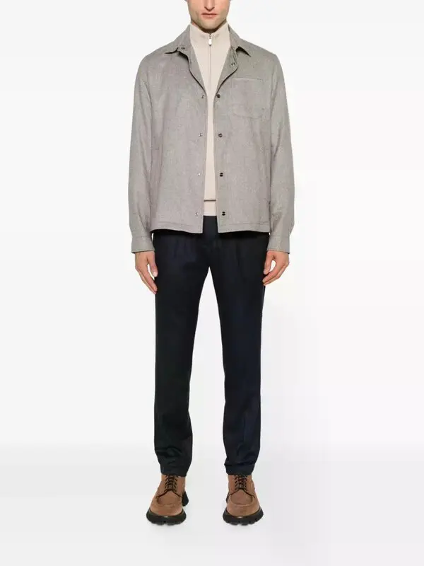 Herno Pleated Drawstring Trousers - Blue