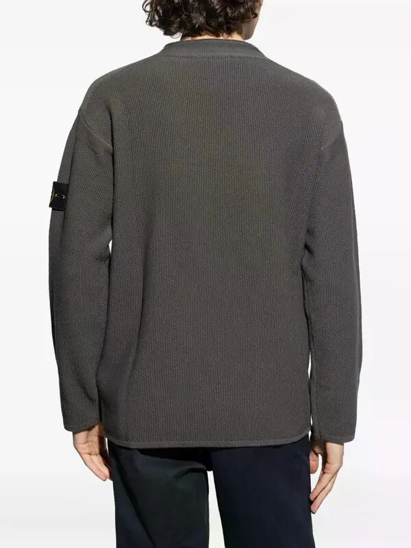 Stone Island Compass Badge Knitted Sweater - Grey