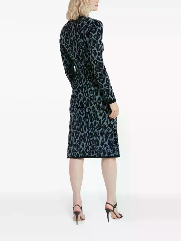 TEMPERLEY LONDON Adonis Knitted Leopard Print Dress