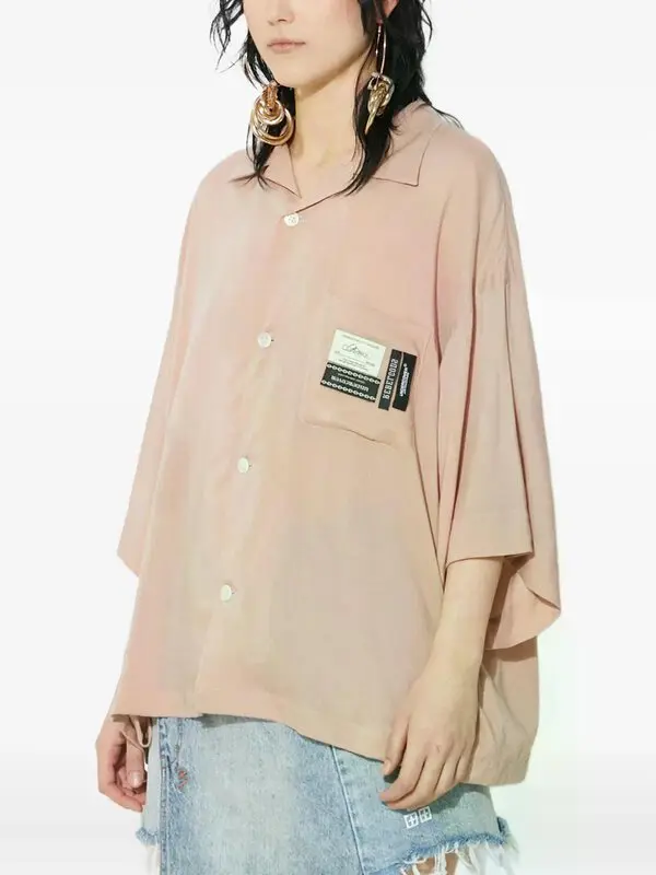 Undercover Three-quarter Sleeve Collared Shirt With Pocket Detail